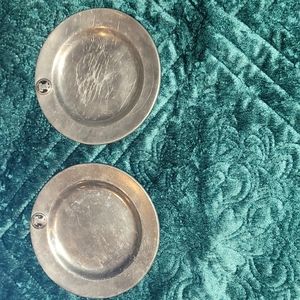 Vintage | Dining | 2 Vintage Rwp Pewter Plates With Liberty Bell Crest ...